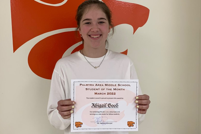 Middle School March Student of the Month