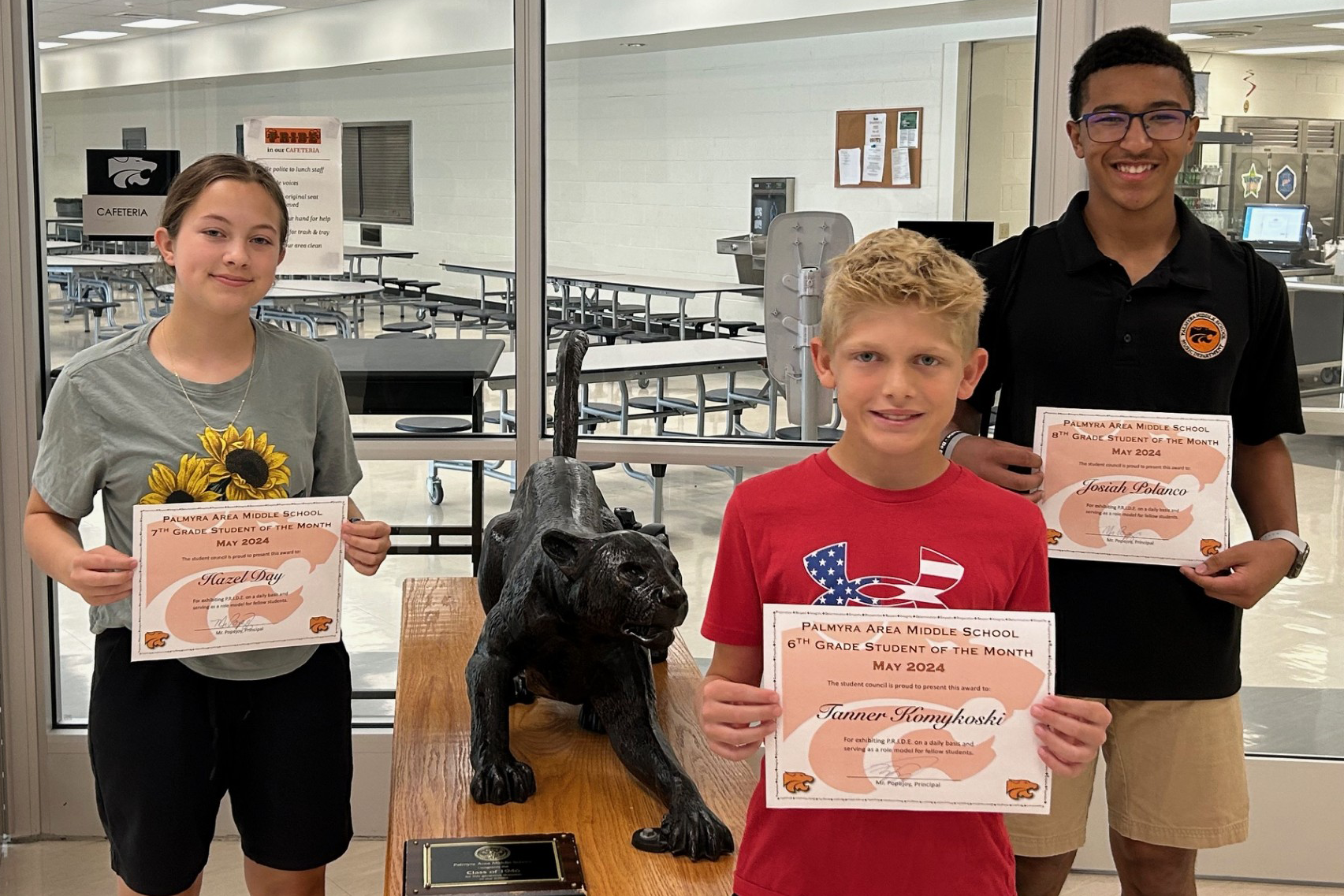Middle School May Students of the Month