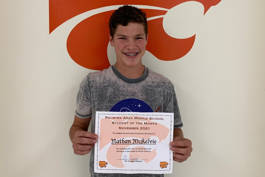 Middle School November Student of the Month