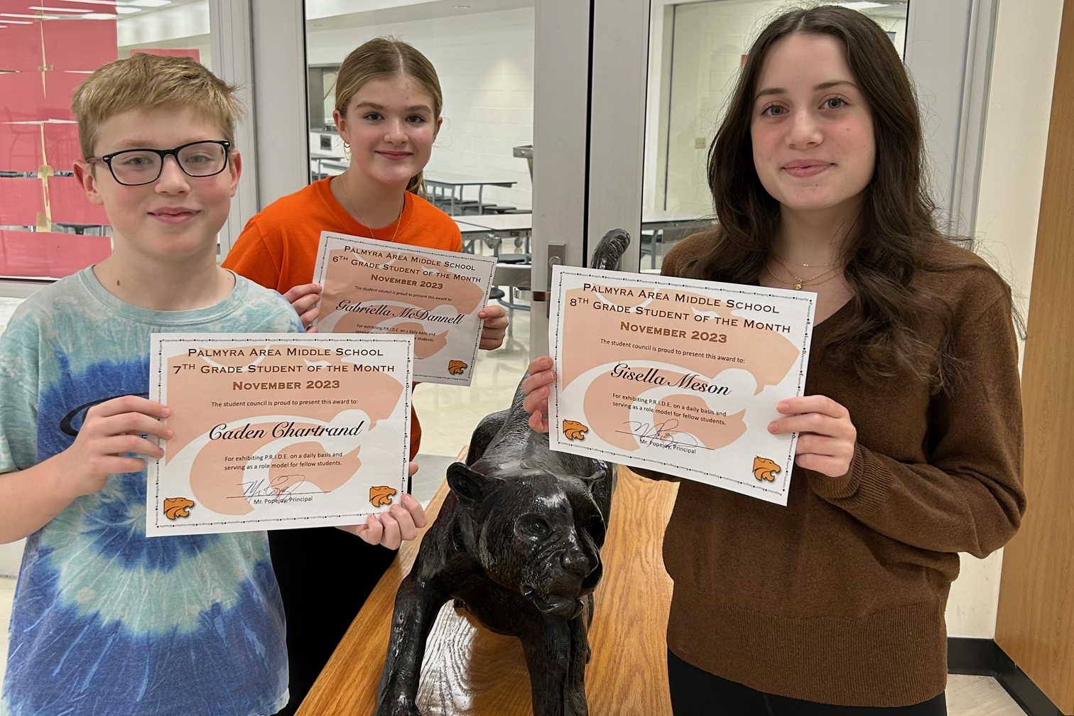 MS November 2023 Students of the Month