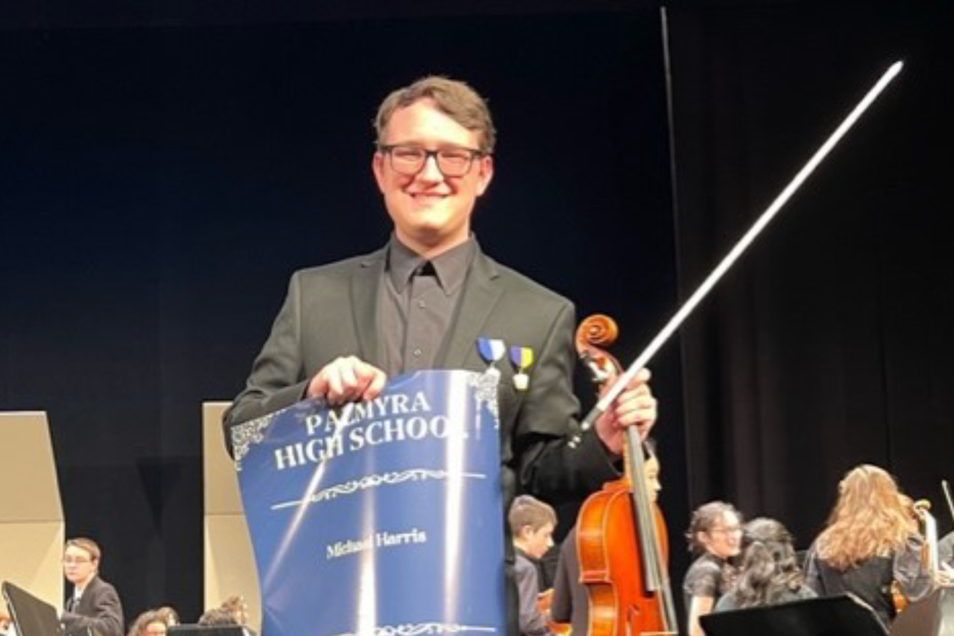 Michael Harris represents Palmyra at PMEA District Orchestra Festival